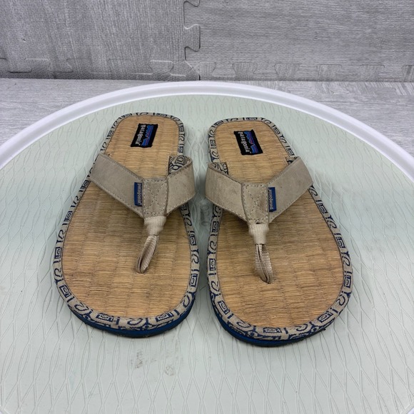 Patagonia | Shoes | Patagonia Sea Grass Sandals Mens 8 Blue Aztec ...